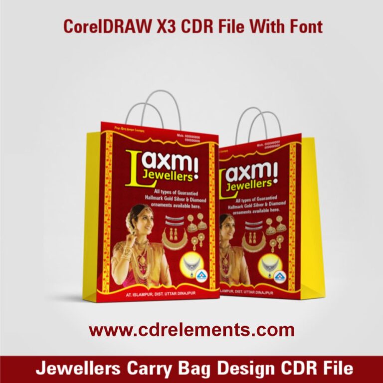 Jewellers Carry Bag Design CDR File » Cdrelements.com