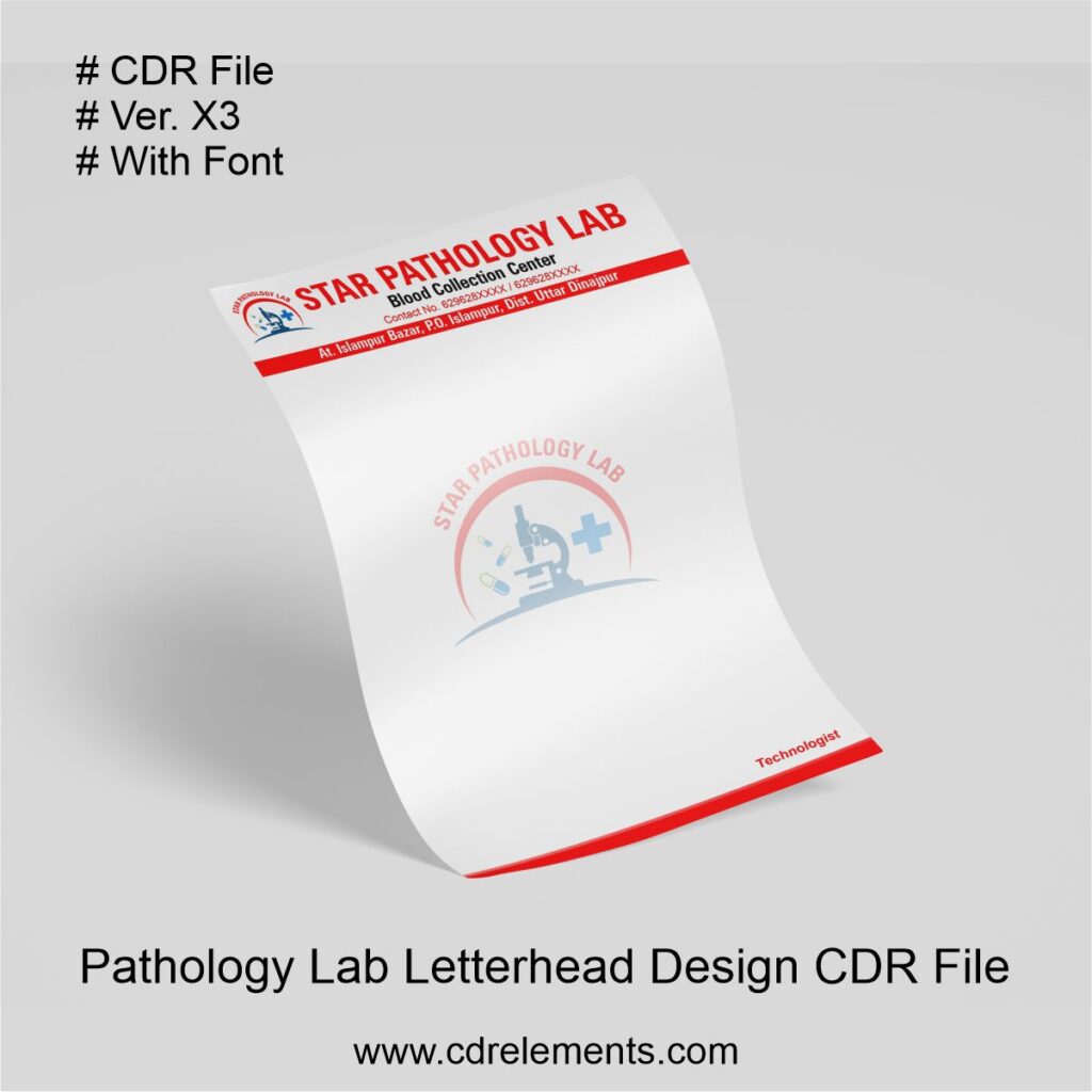 Pathology Lab Letterhead Design CDR File | Diagnostics Lab Pathology ...