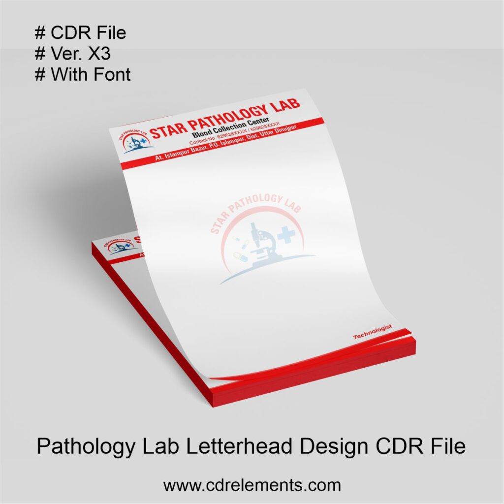 Pathology Lab Letterhead Design CDR File | Diagnostics Lab Pathology Lab Report Pad Design Cdr ...