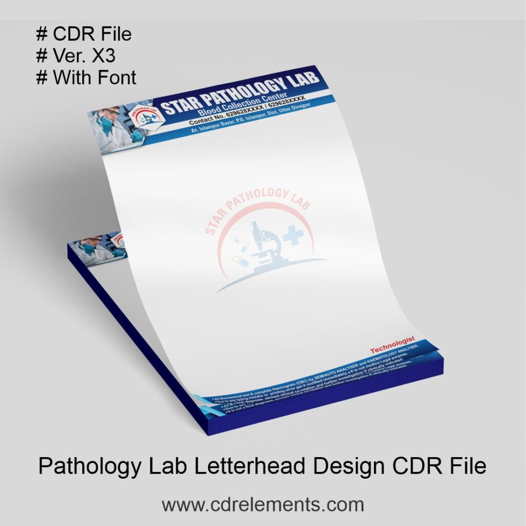 Pathology Lab Letterhead Design CDR File | Diagnostics Lab Pathology ...