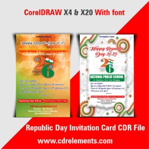 Republic Day Invitation Card CDR File » Cdrelements.com