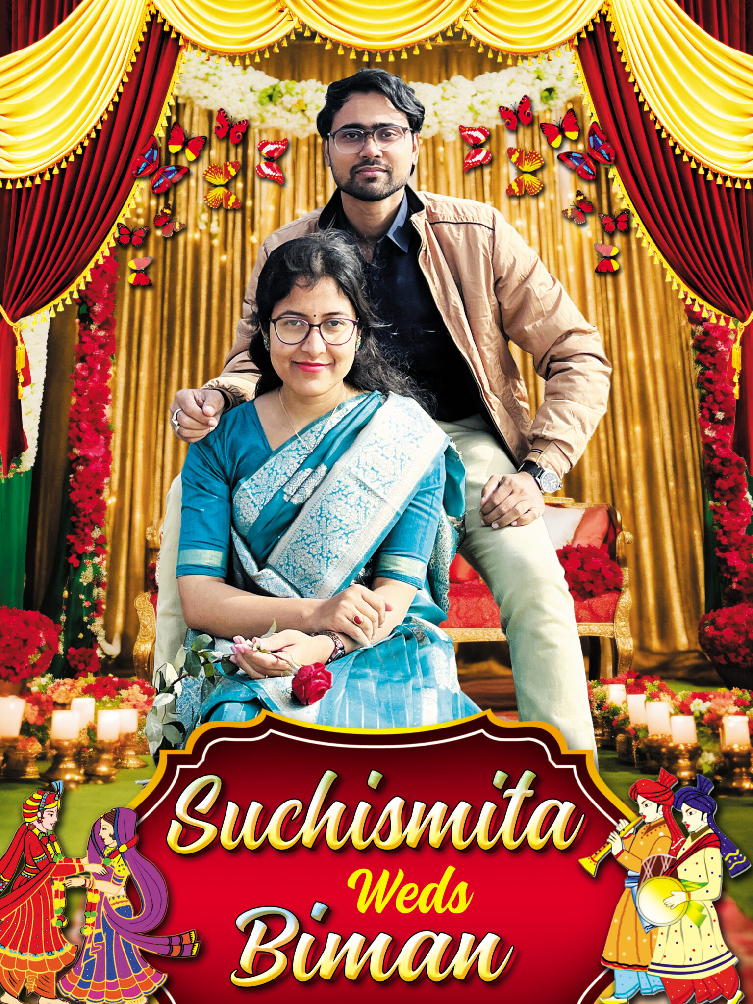 Bengali Bibaha Wedding Reception Banner Design Banner Design PSD Size ...