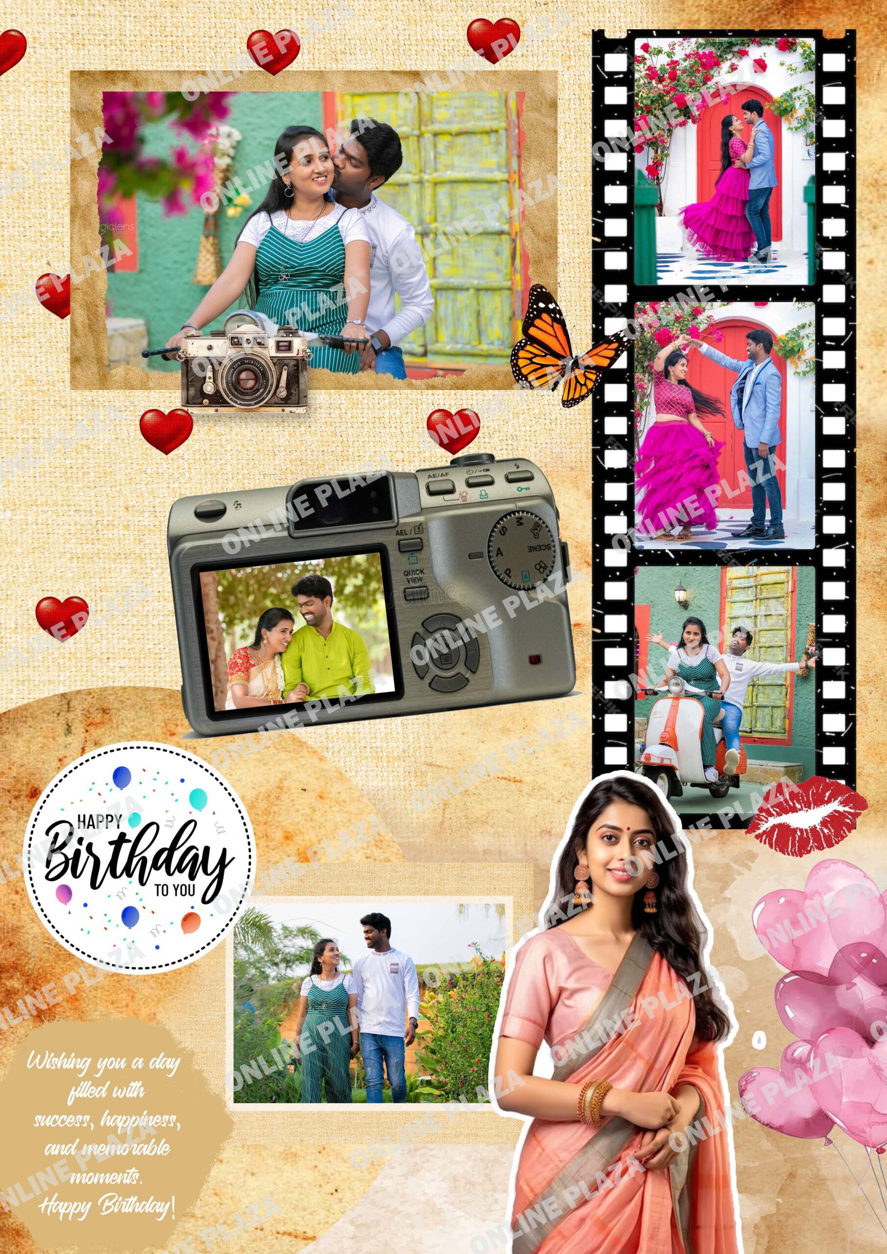 Happy Birthday Customize 8X12 (A4) Photo Frame Design PSD_ON ...