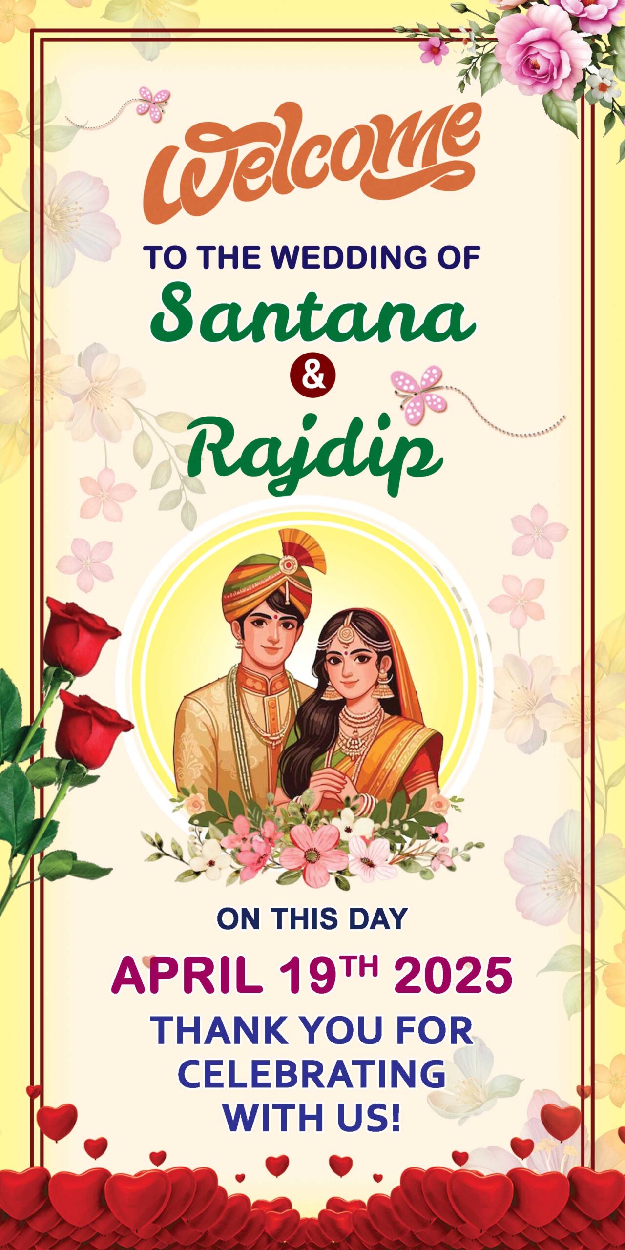 Bengali Bibaha Wedding Banner Design No 214 - W2 X H4 - Swapna Chowa ...