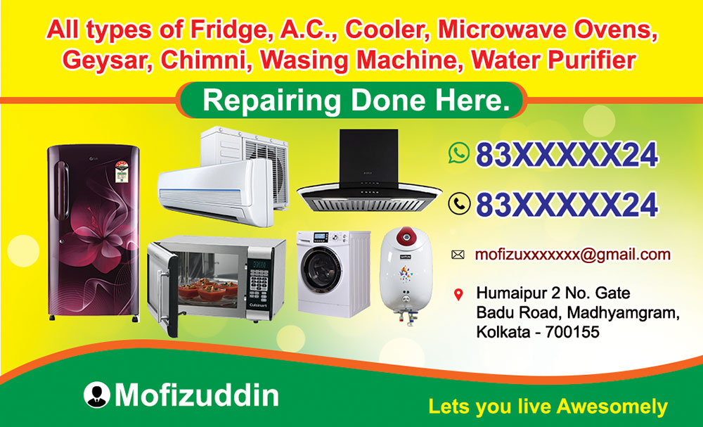 Electric Electronics Sales Service Repearing Shop Visiting Card Design ...