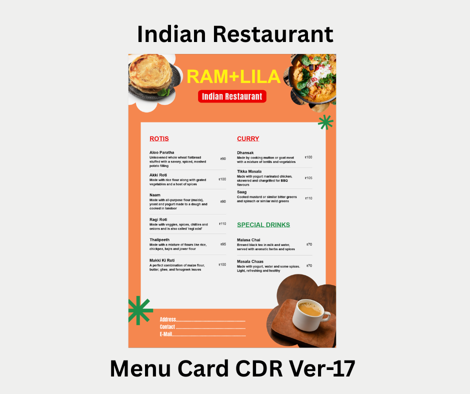 Menu Card » Cdrelements.com