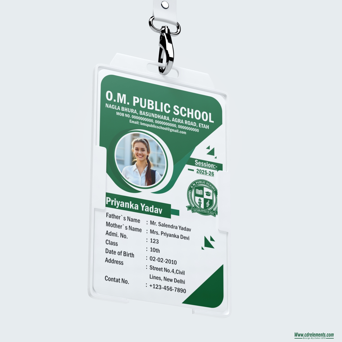 SCHOOL ID CARD DESIGN CDR FILE » Cdrelements.com