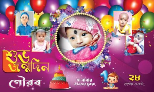 New Birthday Banner Design__TIFF/PSD__5x3Feet » Cdrelements.com