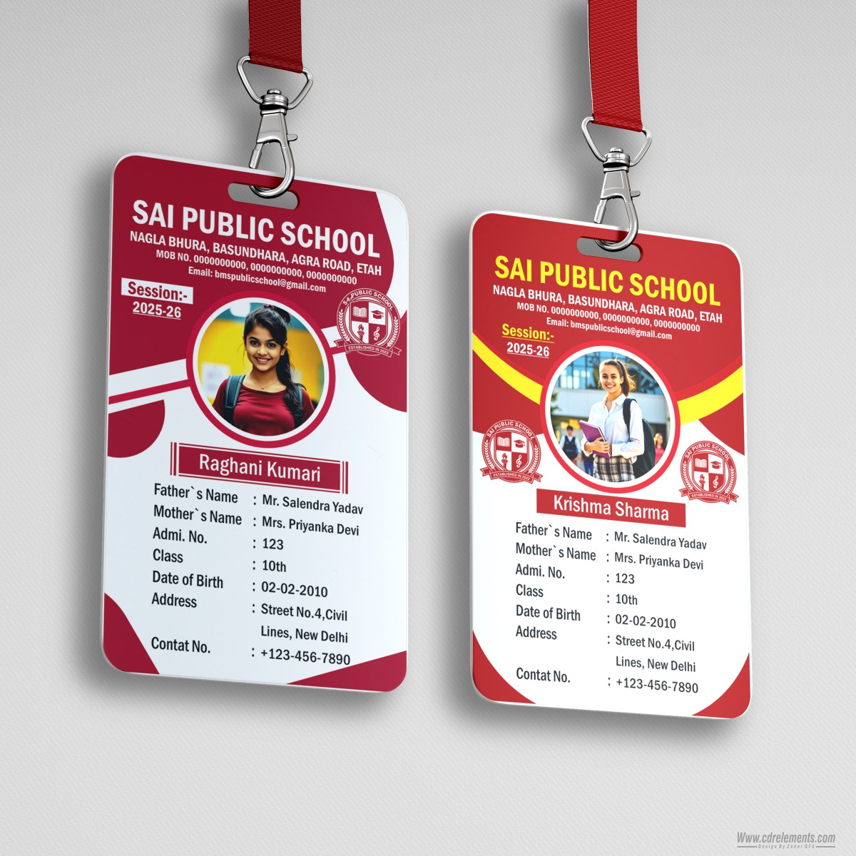 SCHOOL ID CARD DESIGN CDR FILE » Cdrelements.com