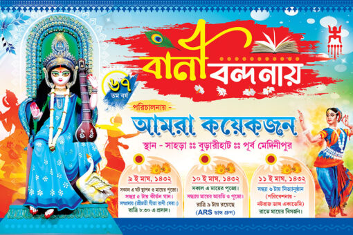 Saraswati Basant Panchami Puja Banner Design PSD 6x4 Ft_2276 - PMC ...