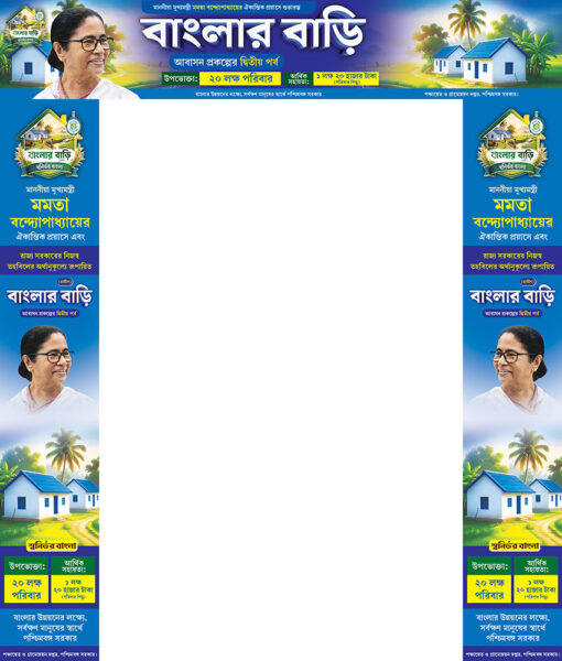 TMC Party Banglar Bari Political Government Scheme Gate Banner Design ...