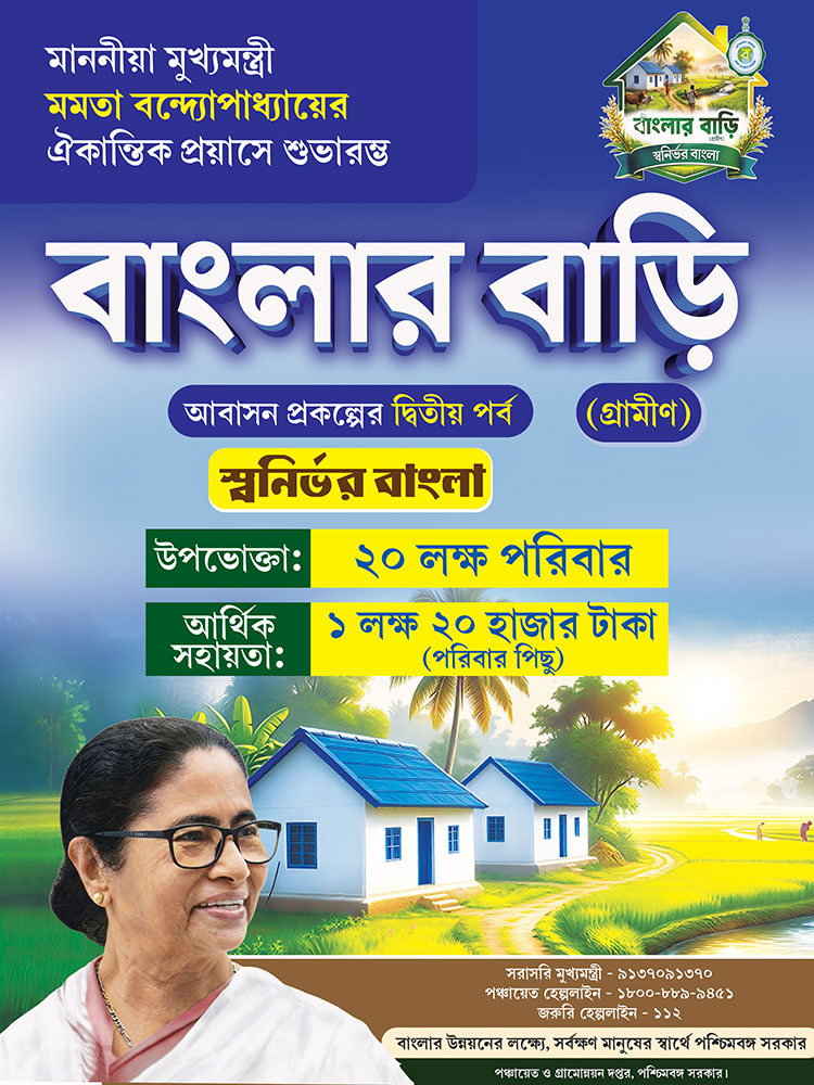 TMC Party Banglar Bari Political Government Scheme Banner Design PSD ...